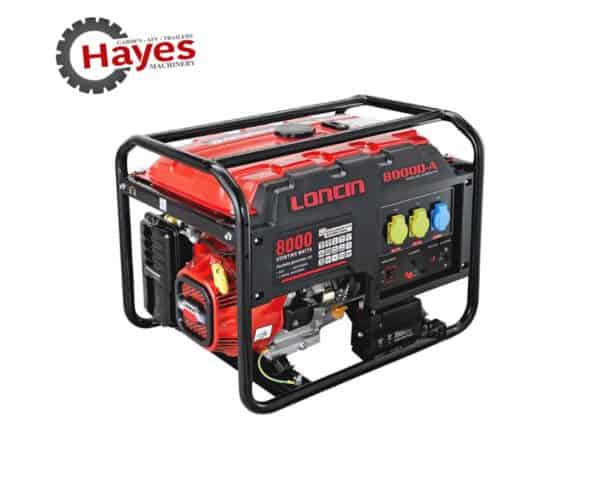 LONCIN LC8000D-AS5 PETROL 6KW GENERATOR C/W WHEEL KIT - ELECTRIC START ...