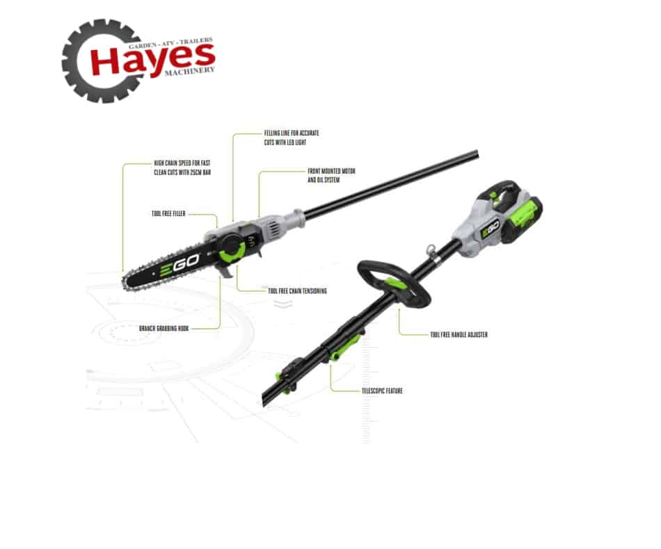 EGO PS1000E Telescopic, Carbon Fibre Pole Pruner – ABA Groundcare